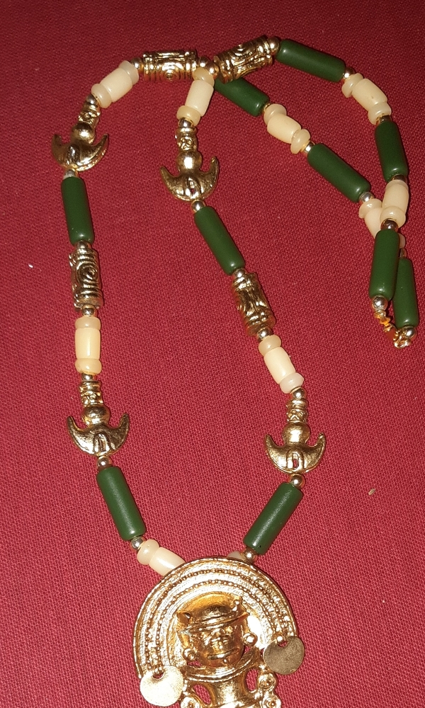 Inca Mexican Goddess Pendant - Gem